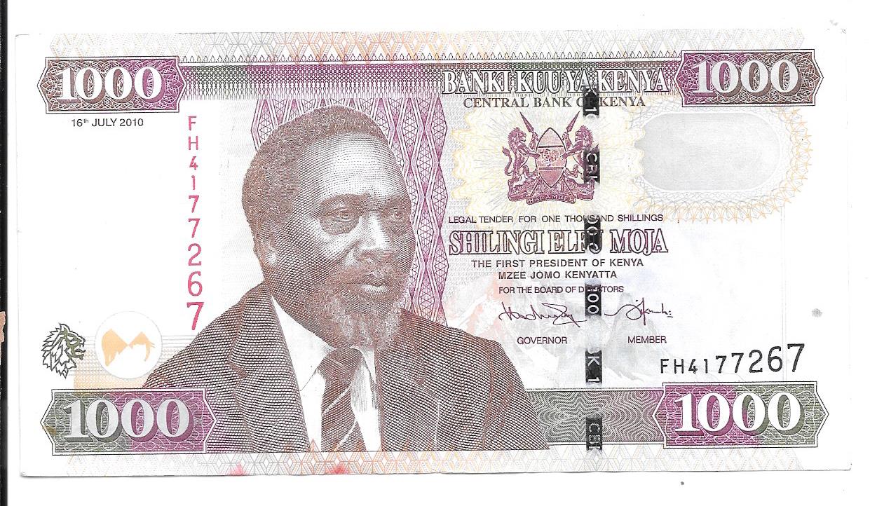 KENYA 1000 SHILLING 2010 - Numismática